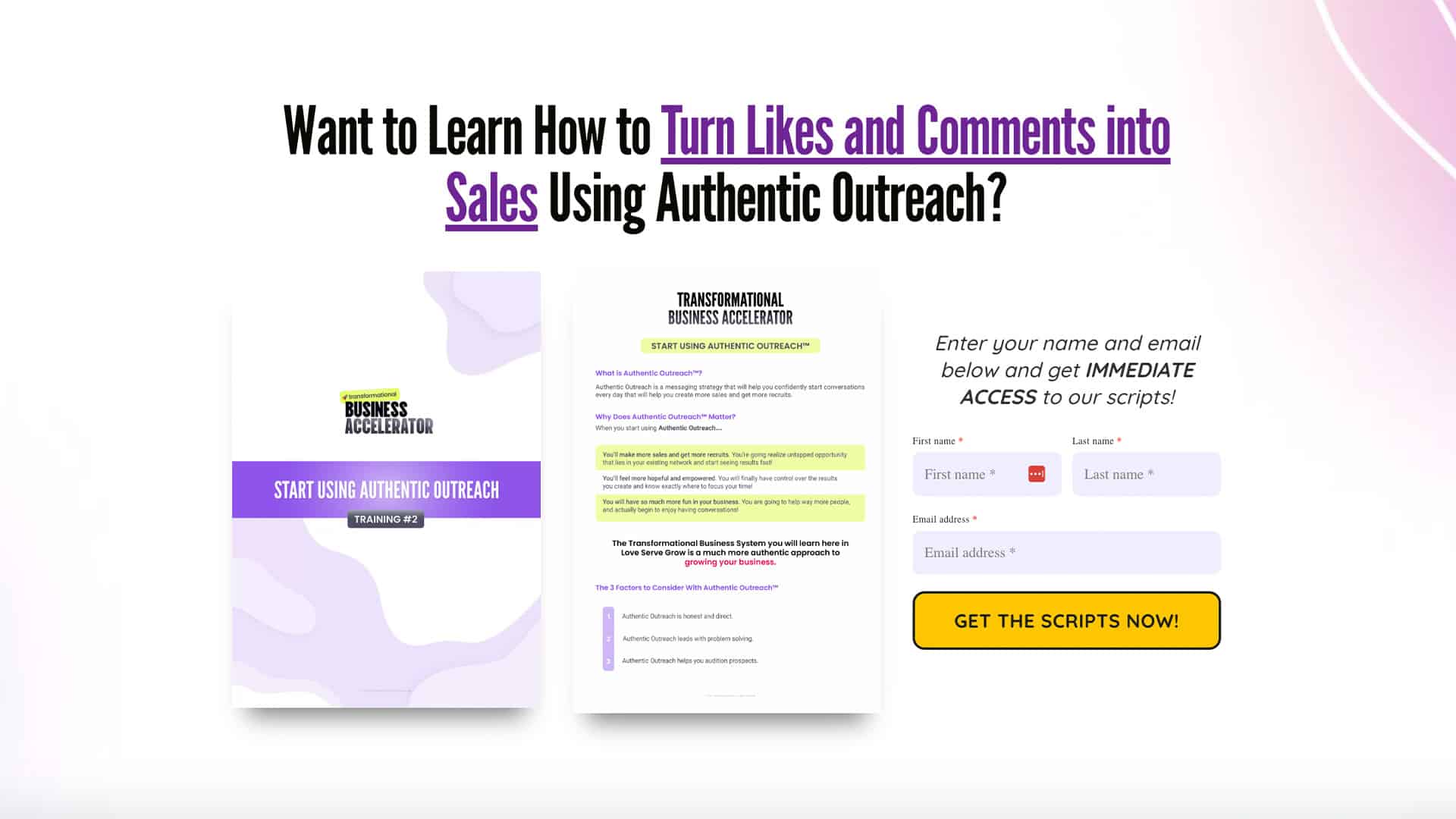 Want to Learn How to Turn Likes and Comments into Sales Using Authentic ...